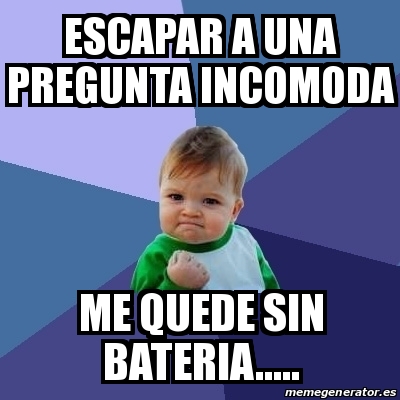Meme Bebe Exitoso - escapar a una pregunta incomoda me quede sin ...