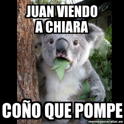 Meme Koala - juan viendo a chiara coÃ±o que pompe - 18875442