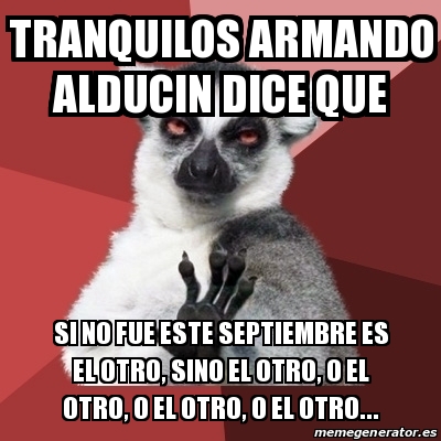 Meme Chill Out Lemur - tranquilos armando alducin dice que si no fue ...