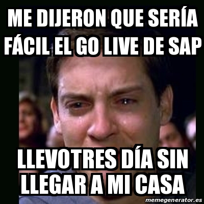 Meme crying peter parker - me dijeron que serÃ­a fÃ¡cil el go live de ...