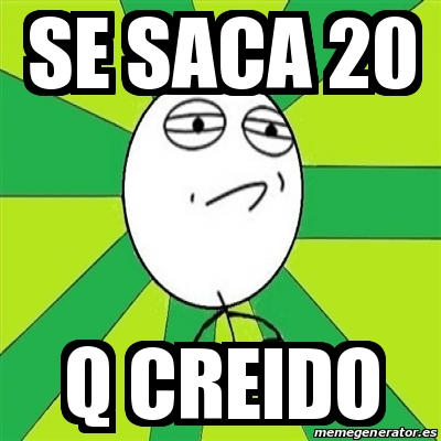 Meme Challenge Accepted - se saca 20 q creido - 18997435