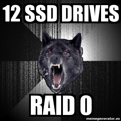 Meme Insanity Wolf - 12 SSD drives raid 0 - 19005663