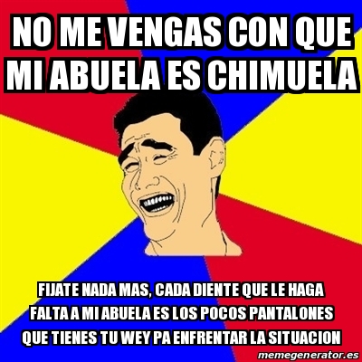Meme Yao Ming - no me vengas con que mi abuela es chimuela fijate nada ...