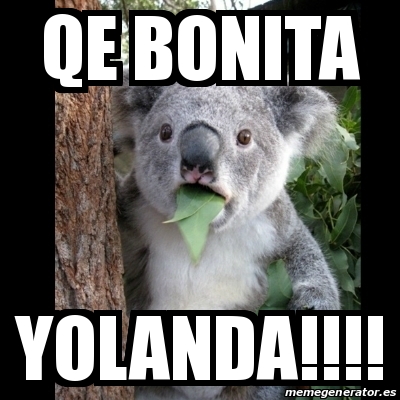 Meme Koala - qe bonita yolanda!!!! - 19314576