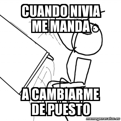 Meme Desk Flip Rage Guy - Cuando nivia me manda A cambiarme de puesto ...