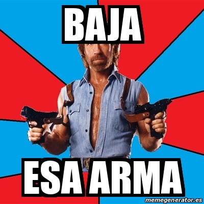 Meme Chuck Norris - baja esa arma - 19398002