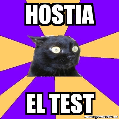 Meme Anxiety Cat - Hostia El test - 19518530
