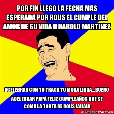 Meme Yao Ming - por fin llego la fecha mas esperada por Rous el cumple ...