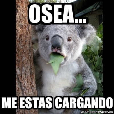 Meme Koala - osea... me estas cargando - 19529397