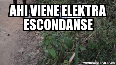 Meme Personalizado - ahi viene elektra escondanse - 19583326