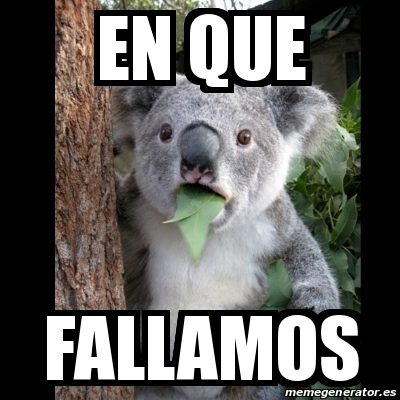 Meme Koala - En que fallamos - 19065734