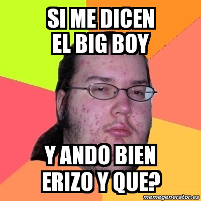 Meme Friki - Si me dicen el big boy y ando bien erizo y que? - 19622313
