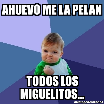 Meme Bebe Exitoso - ahuevo me la pelan todos los miguelitos... - 19660493