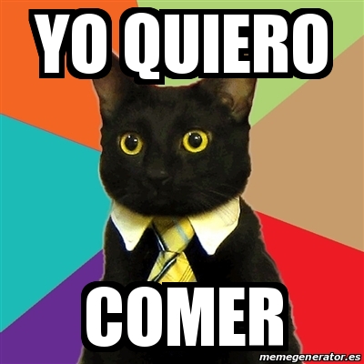 Meme Business Cat - yo quiero comer - 19738401