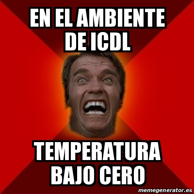 Meme Arnold - en el ambiente de icdl temperatura bajo cero - 19086860