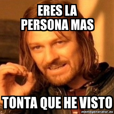Meme Boromir - eres la persona mas tonta que he visto - 19848499