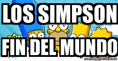 Meme Personalizado - los simpson fin del mundo - 2158636