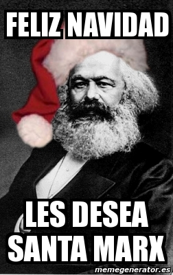 Meme Personalizado - Feliz navidad les desea santa marx - 2180171