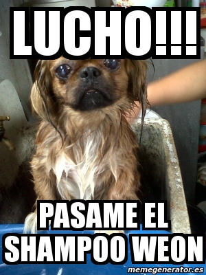 Meme Personalizado - lucho!!! pasame el shampoo weon - 2182707