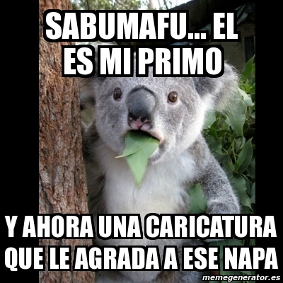 Meme Koala - Sabumafu... el es mi primo y ahora una caricatura que le ...