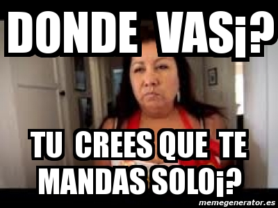 Meme Personalizado - donde vasÂ¡? tu crees que te mandas soloÂ¡? - 2281922