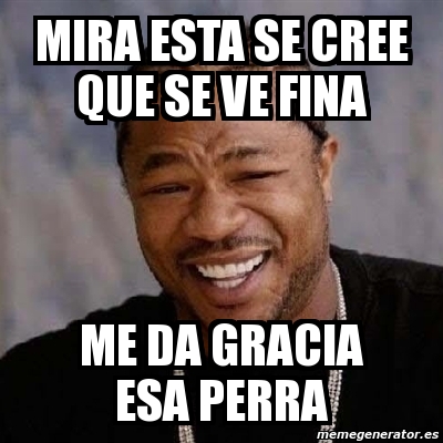 Meme Yo Dawg - mira esta se cree que se ve fina me da gracia esa perra ...
