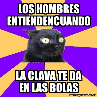 Meme Anxiety Cat - los hombres entiendencuando la clava te da en las ...