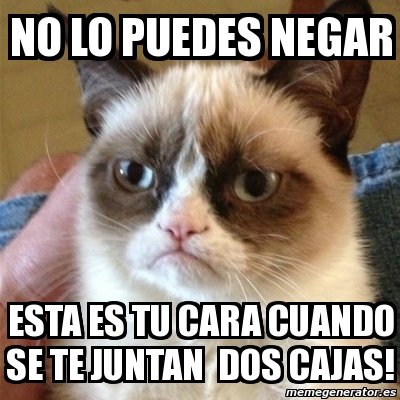 Meme Grumpy Cat - NO LO PUEDES NEGAR ESTA ES TU CARA CUANDO SE TE ...