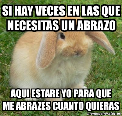 Meme Personalizado - SI HAY VECES EN LAS QUE NECESITAS UN ABRAZO AQUI ...