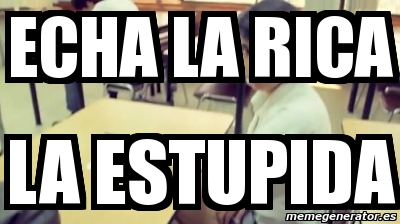 Meme Personalizado - echa la rica la estupida - 2599385