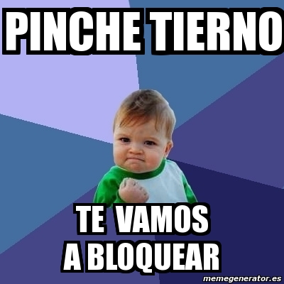 Meme Bebe Exitoso - pinche tierno te vamos a bloquear - 2060995