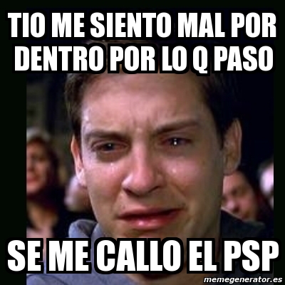 Meme crying peter parker - tio me siento mal por dentro por lo q paso ...