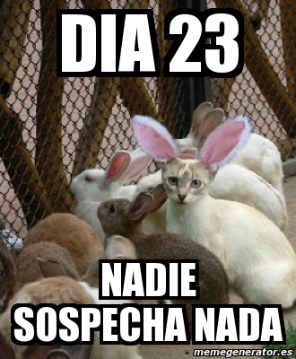 Meme Personalizado - DIA 23 nadie sospecha nada - 2646103