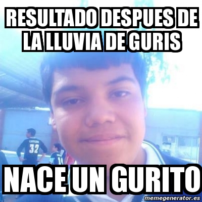 Meme Personalizado - resultado despues de la lluvia de guris nace un ...