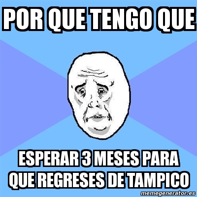 Meme Okay Guy - por que tengo que esperar 3 meses para que regreses de ...