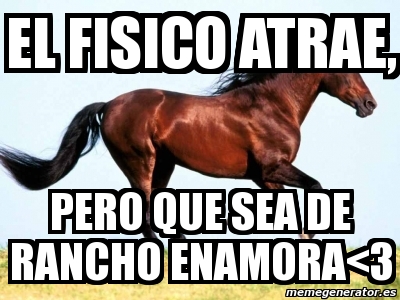 Meme Personalizado - el fisico atrae, pero que sea de rancho enamora