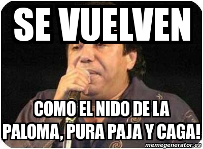 Meme Personalizado - Se vuelven como el nido de la paloma, pura paja y ...