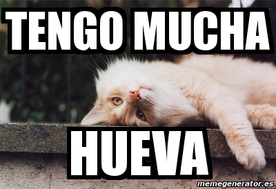 Meme Personalizado - TENGO MUCHA HUEVA - 2786821