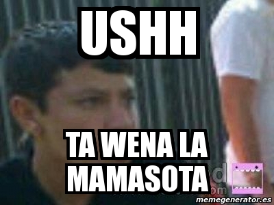 Meme Personalizado - ushh ta wena la mamasota - 2790443
