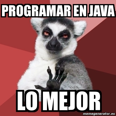 Meme Chill Out Lemur - Programar en Java lo mejor - 2821528