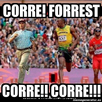 Meme Personalizado - corre! forrest corre!! corre!!! - 2858015