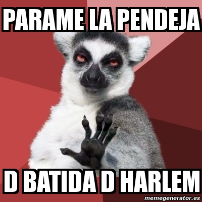 Meme Chill Out Lemur - Parame la pendeja d batida d harlem - 2885301