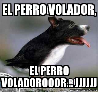 Meme Personalizado - El perro volador, el perro voladorooor... jjjjjj ...
