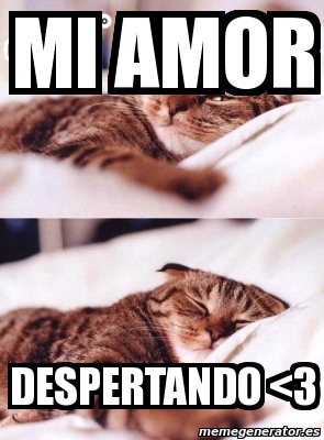 Meme Personalizado - Mi amor Despertando