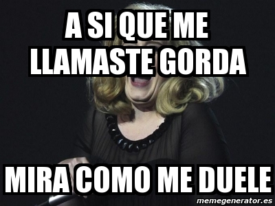 Meme Personalizado - a si que me llamaste gorda mira como me duele ...