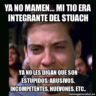 Meme crying peter parker - ya no mamen... mi tio era integrante del ...