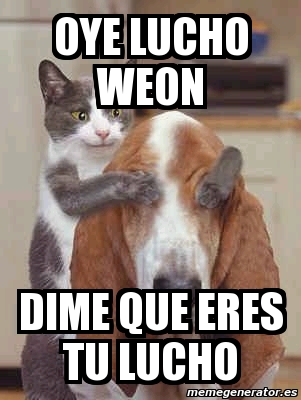 Meme Personalizado - Oye lucho weon dime que eres tu lucho - 2963494