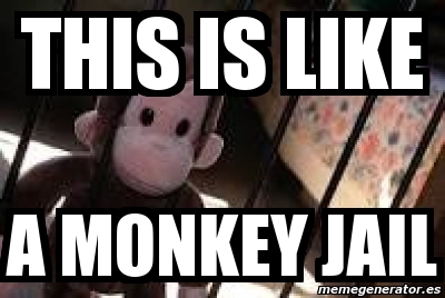 Meme Personalizado - ThIs is like A mOnkey Jail - 2977131