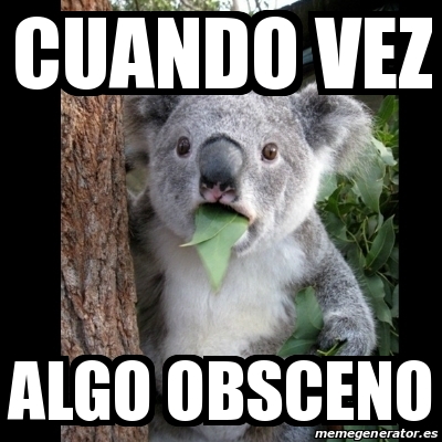 Meme Koala - Cuando vez Algo obsceno - 20373655