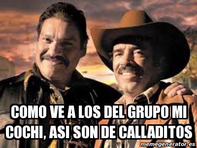 Meme Personalizado - COMO VE A LOS DEL GRUPO MI COCHI, ASI SON DE ...
